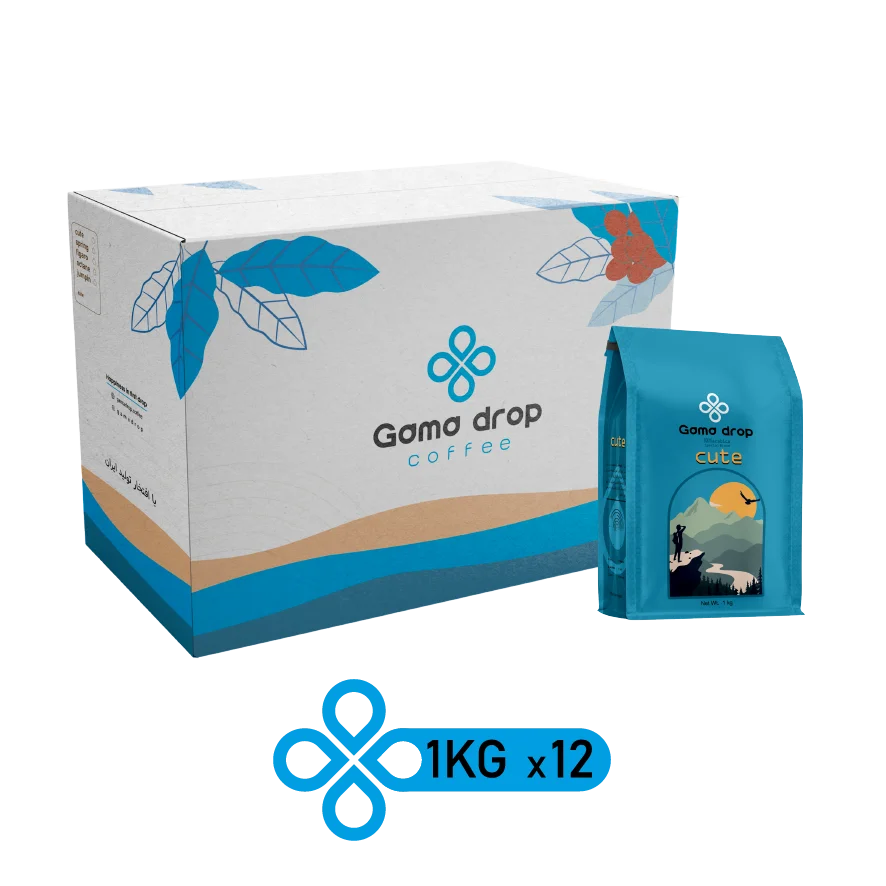 قهوه ترکیب تخصصی کیوت 1 کارتن - برشته کاری قهوه گاما دراپ
